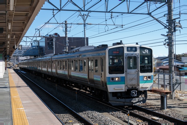 JR東日本 211系 小淵沢駅 中央本線 普通 2022.02.26 by harunobu_ta （ID：11319395） - 写真共有サイト:PHOTOHITO