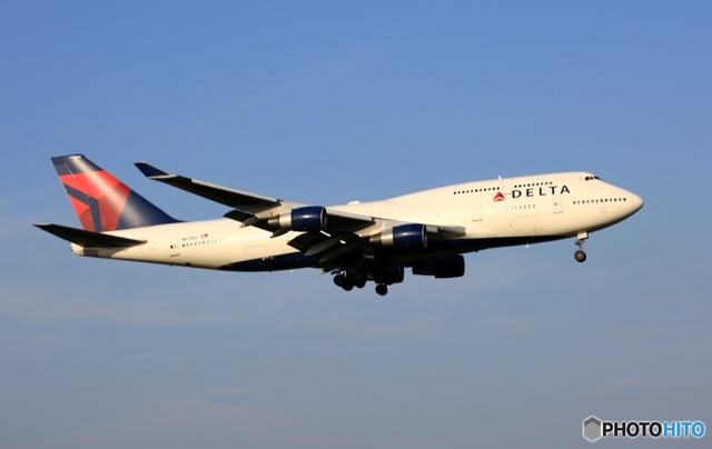 DELTA 747-400 着陸 by x191300cc （ID：5144323） - 写真共有サイト:PHOTOHITO